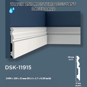 The Package is 14 Baseboard Moldings (totaly 33,6m/1323'') White ...