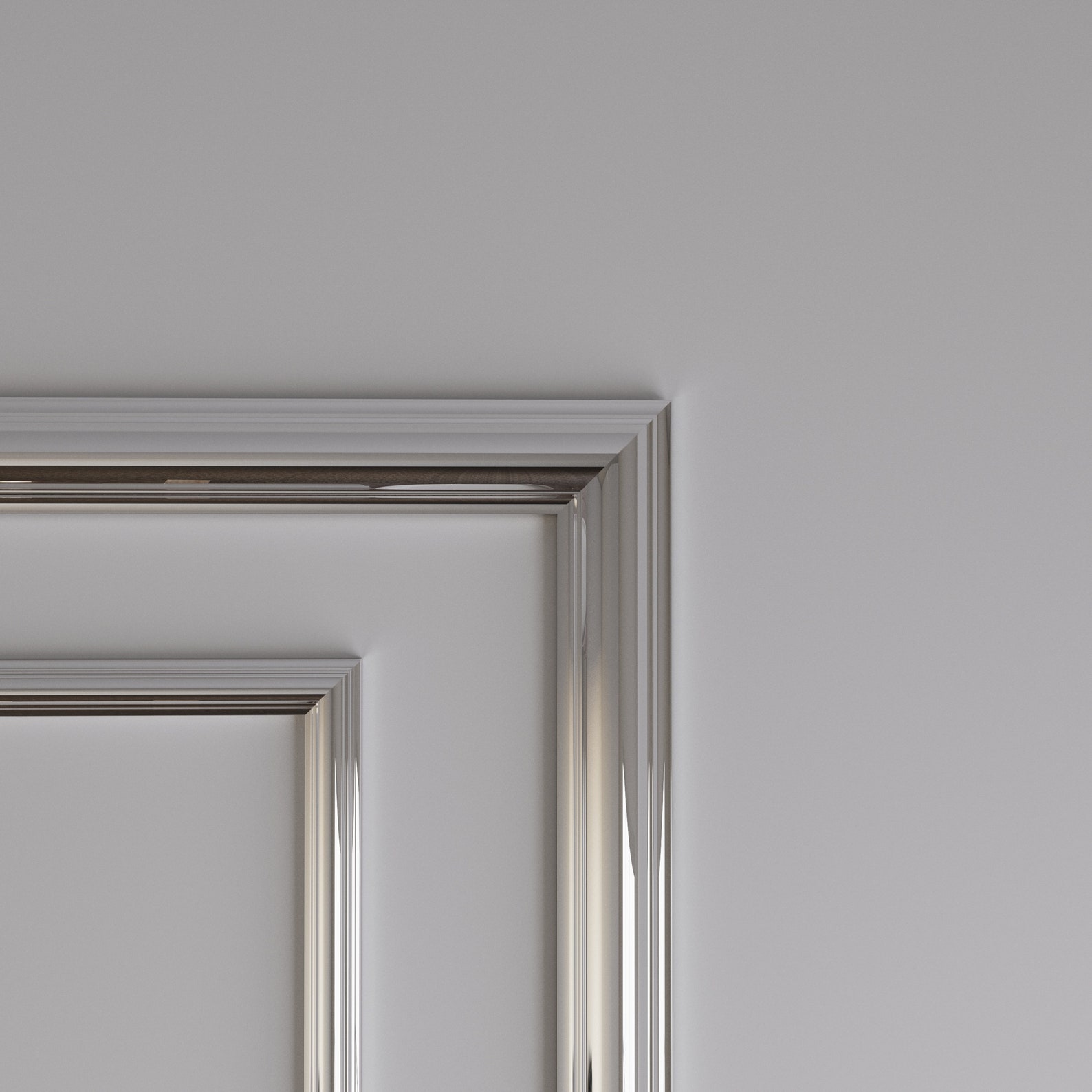 Silver Wall Molding Kit, Shiny Silver Wall Moldings, Silver Paneling ...