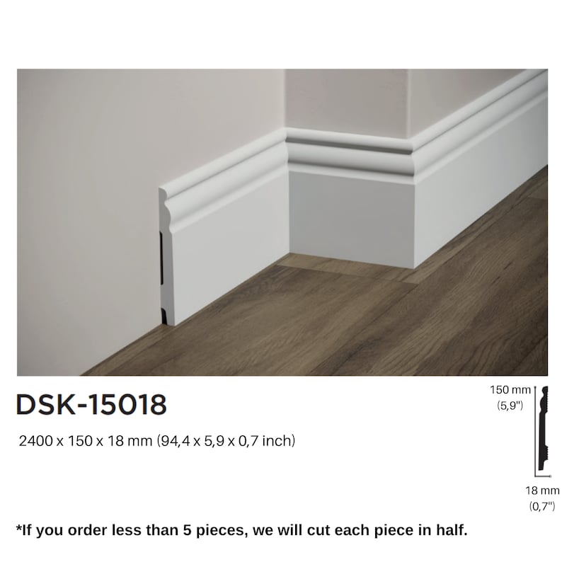 Baseboard Molding: One Package is 8 Boards (1920 Cm/756'') - Waterproof ...