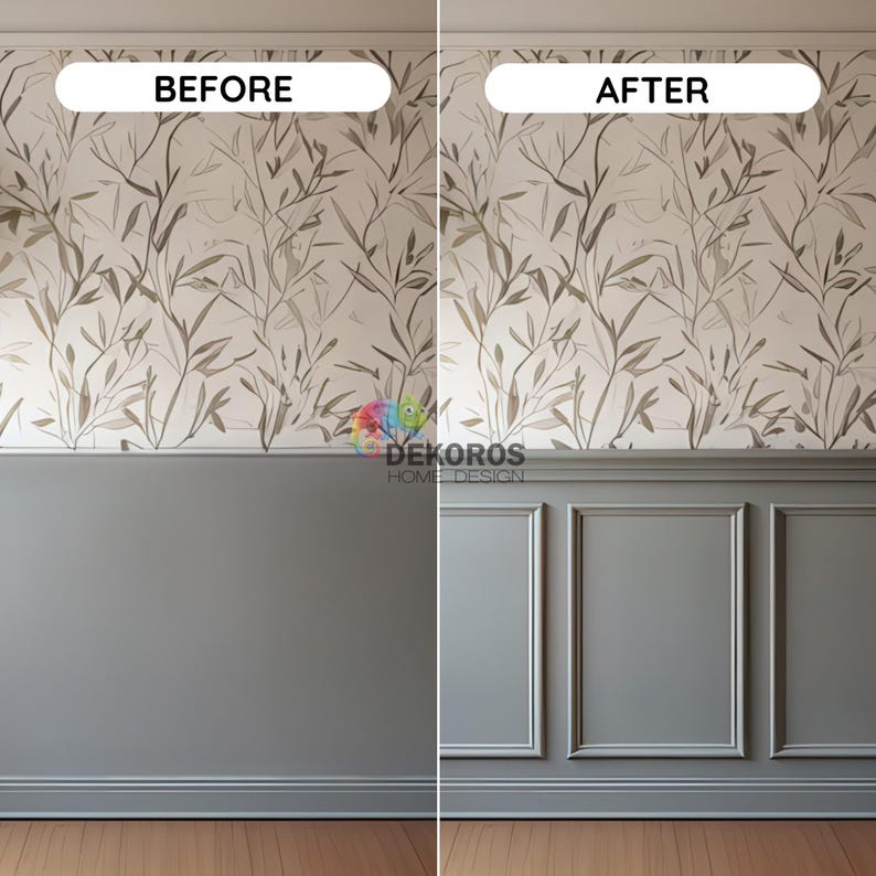 Custom Order, Ready Assemble Wall Molding Kit, Pre-cut 4cm Frame ...