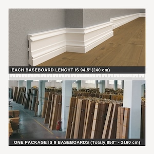 Baseboard Molding: One Package is 9 Boards (21,6 M/850'') - Waterproof ...