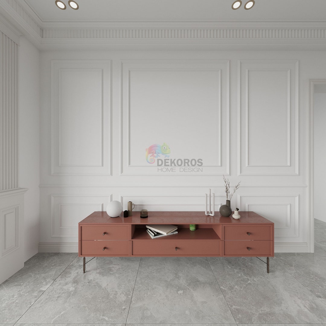 White Wall Panel Moldings, Pre-cut 2.5 Cm Wall Molding, Paintable Frame ...