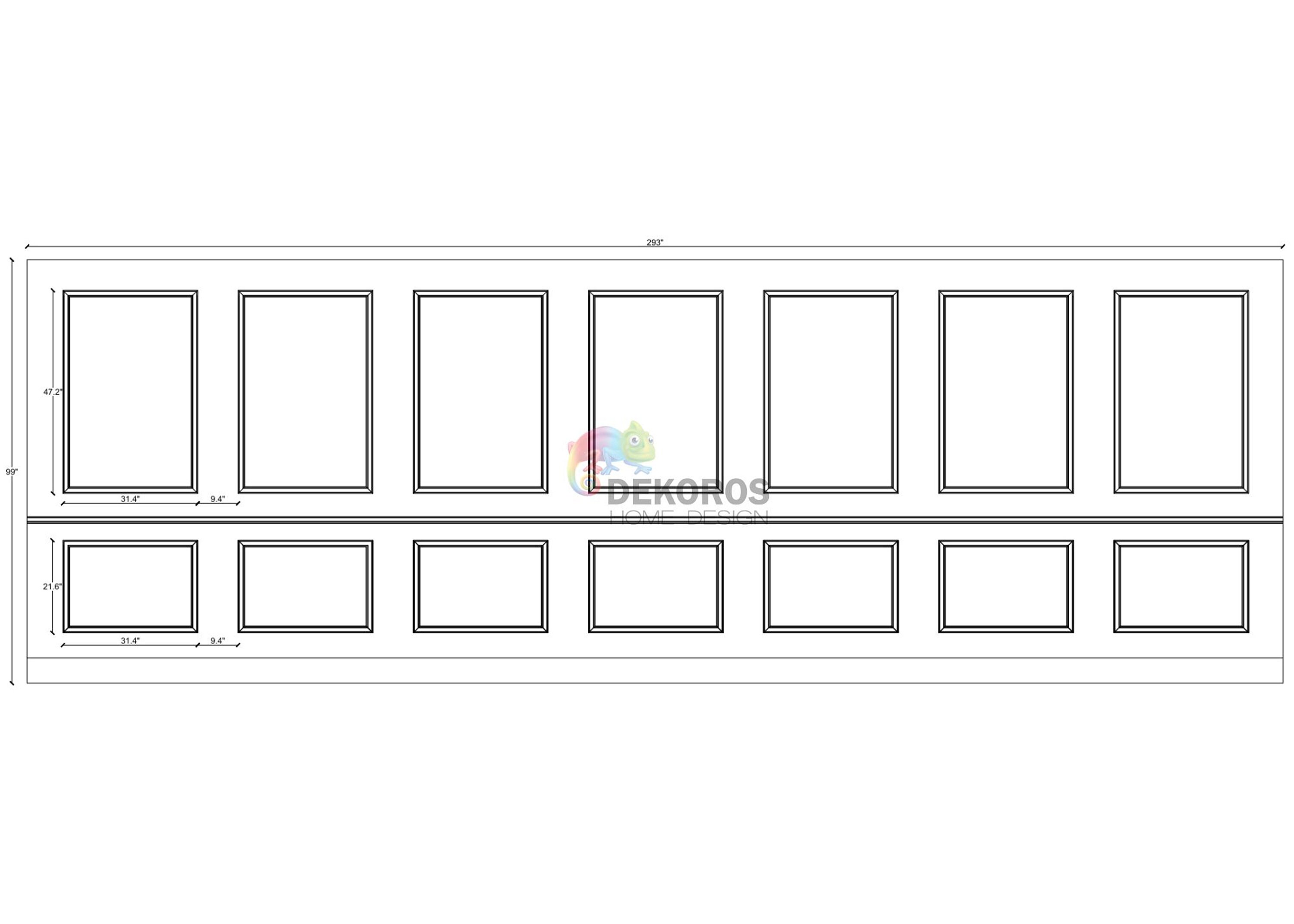 Custom Order - Wall Molding Kit, Board, and Batten, Frame Set, Peel and ...