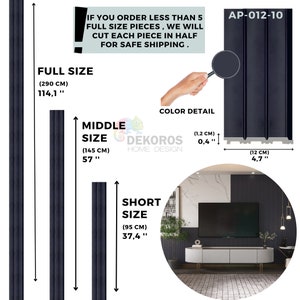 Black Wall Cladding, Decorative Modern Wall Wainscoting, Slat Wall ...