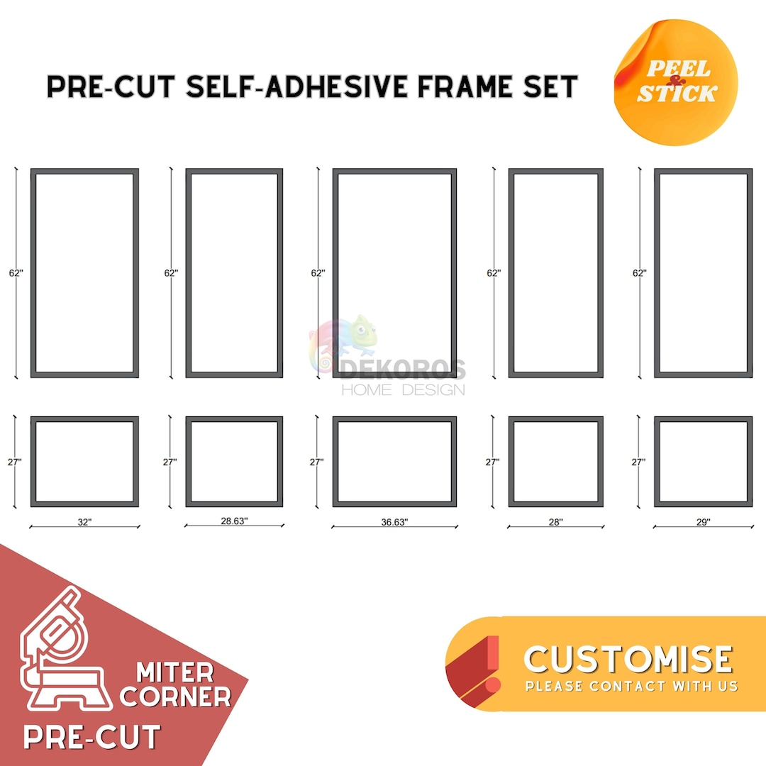 Custom Order - Wall Molding Kit, 3 Cm/1.1'' Board and Batten Wall Kit ...