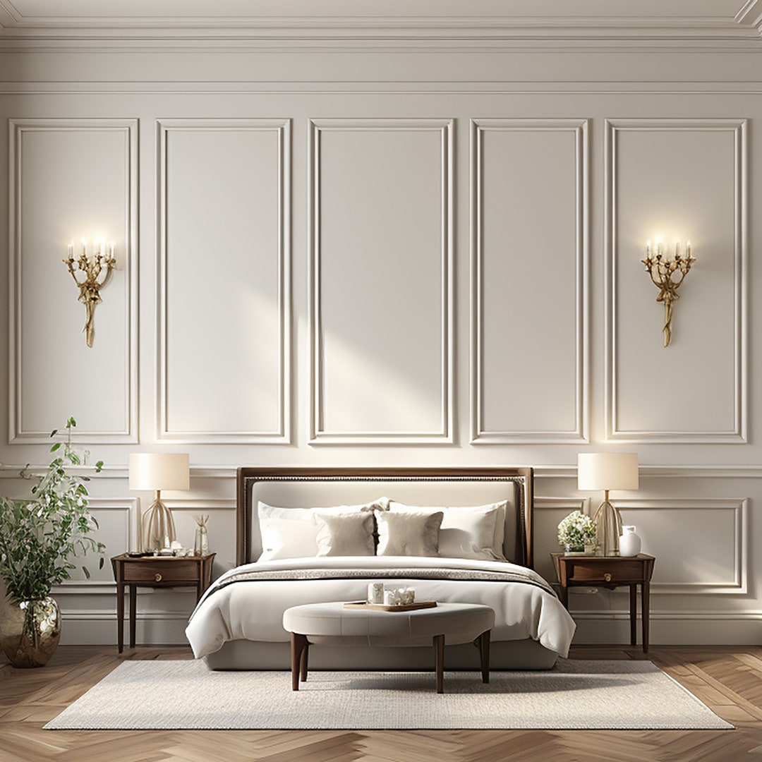 Pre-cut 4 Cm Mouldings Kit Wall Art - White Wall Panel, Water, Damage ...