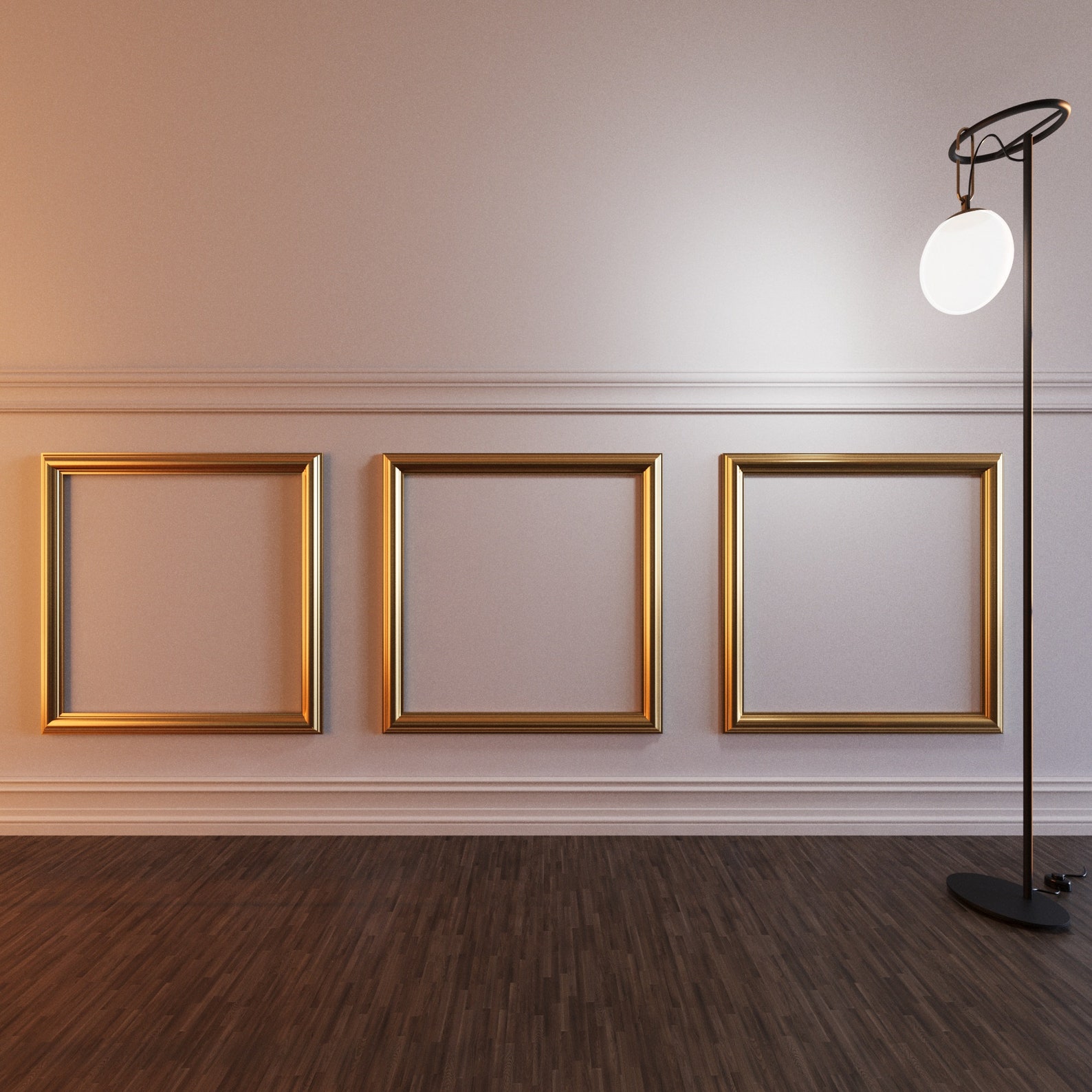 Wall Molding Kit, White Wall Moldings, Golden Paneling, Silver Wall ...