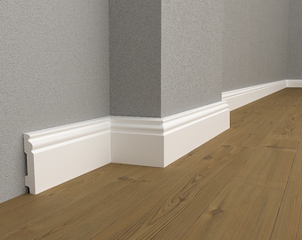 Hotel Baseboard Molding Suitable for Rooms Durable Paintable White Base ...