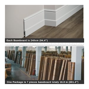 Hotel Baseboard Molding Suitable for Rooms Durable Paintable White Base ...