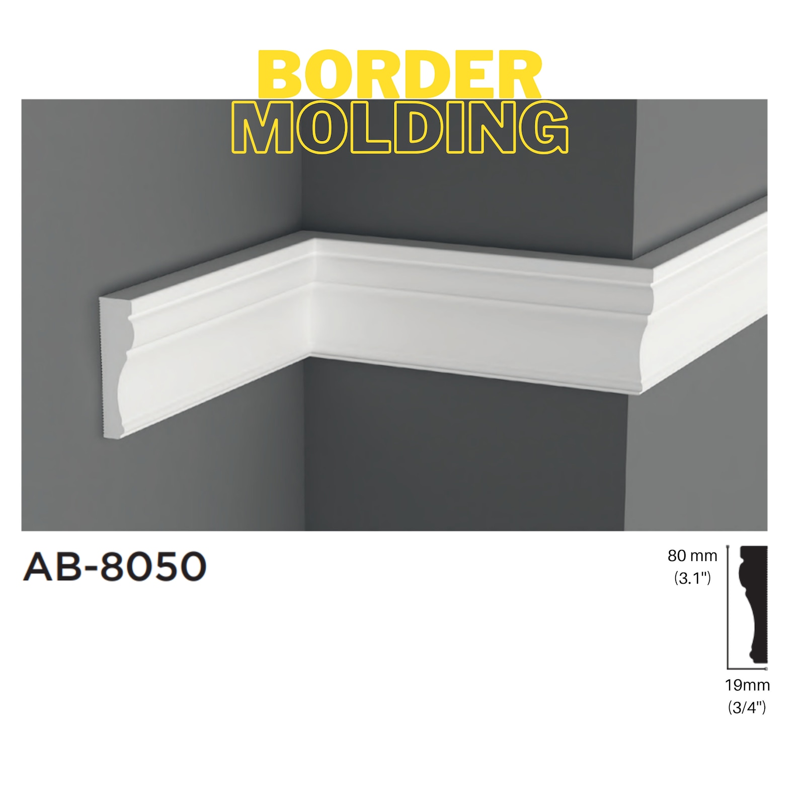 Half Wall Molding Kit, Ready Assemble Wall Molding Kit, Pre-cut 2.5cm ...
