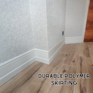 Hotel Baseboard Molding Suitable for Rooms Durable Paintable White Base ...