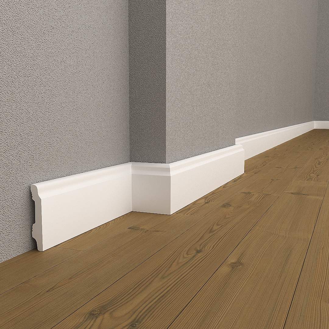 The Package is 20 Baseboard Moldings (totaly 48m/1890'') White ...