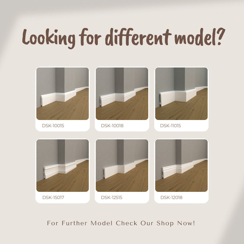 The Package is 14 Baseboard Moldings (totaly 33,6m/1323'') White ...