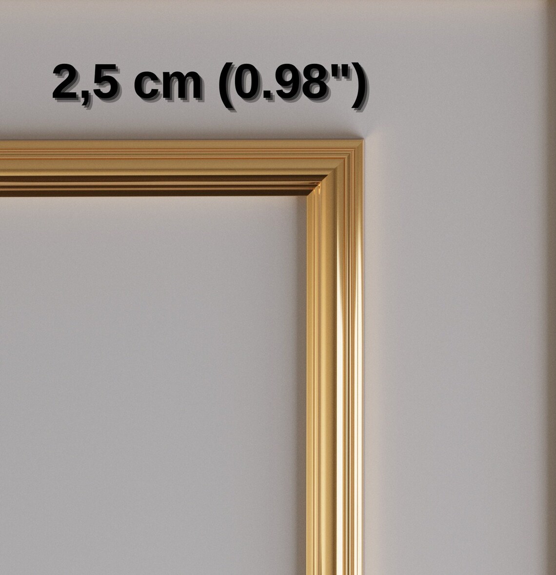 Golden Wall Molding Kit, Shiny Gold Wall Moldings, Gold Paneling ...