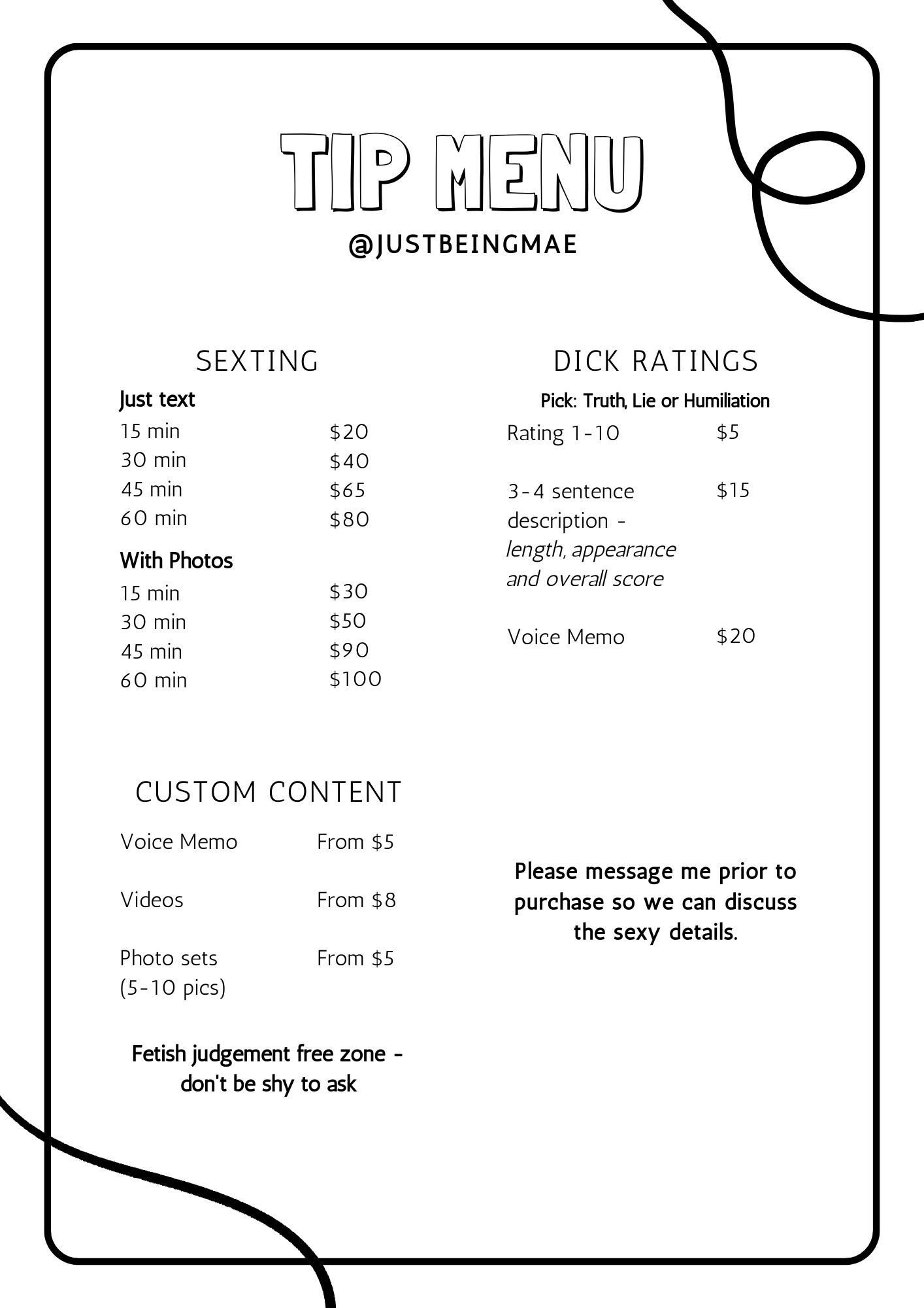 Editable Only Fans Tip Menu Simple Canva Design - Etsy Ireland