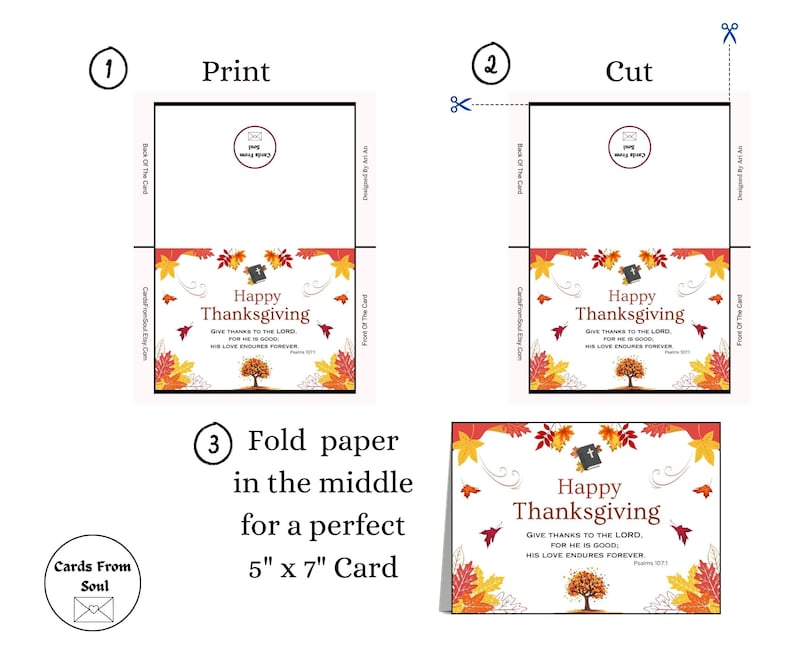 Printable Christian Thanksgiving Card, for Husband or Wife, Best Friend ...