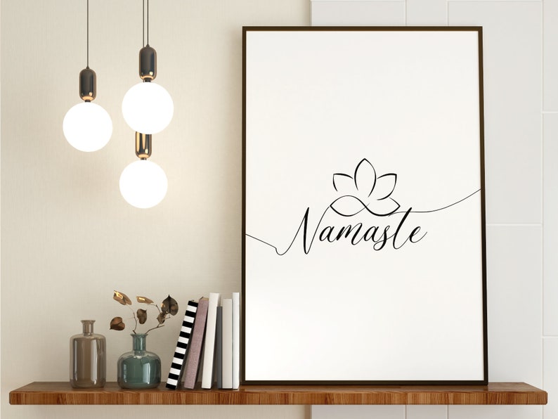 Namaste Printable, Namaste Sign, Namaste Minimalist Printable, Namaste ...