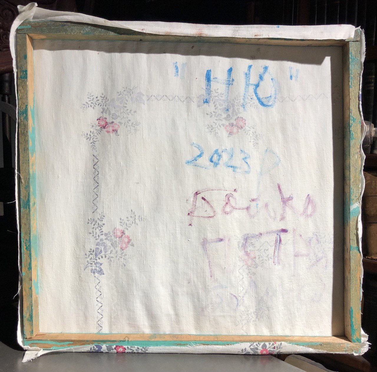 Nude Woman Sunbathing on the Beach Oil Painting on Canvas Ukrainian Naive Avant-garde Home ...