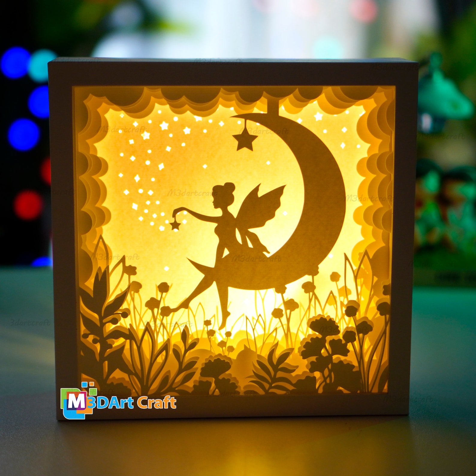 Fairy Moon Shadow Box Fairy Lightbox SVG for Cricut - Etsy