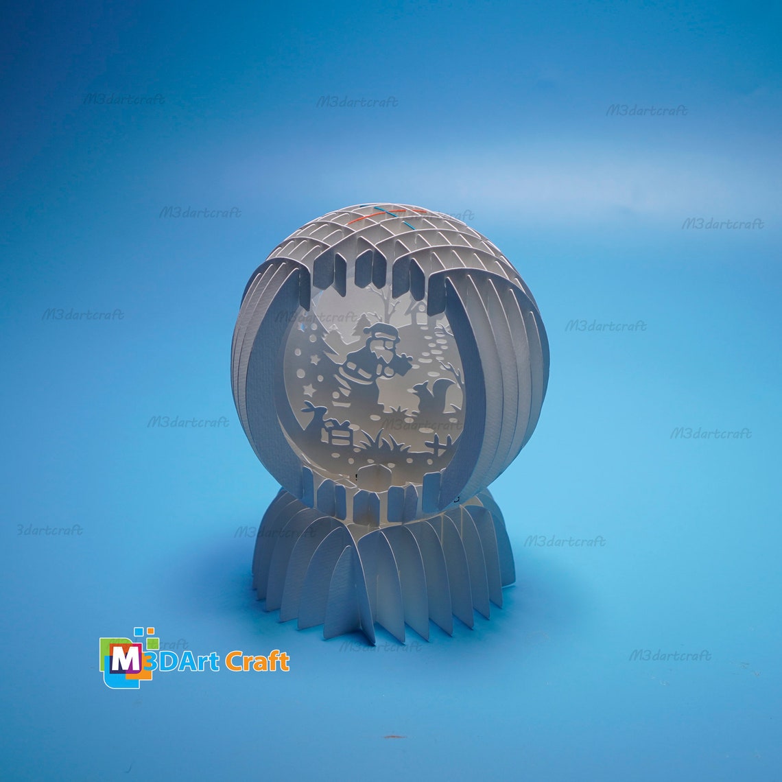 Santa Claus Sphere Popup Mini SVG for Cricut Joy Christmas - Etsy