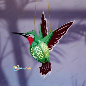 Set 3 Hummingbird Lanterns PDF, SVG Templates for Cricut Project ...