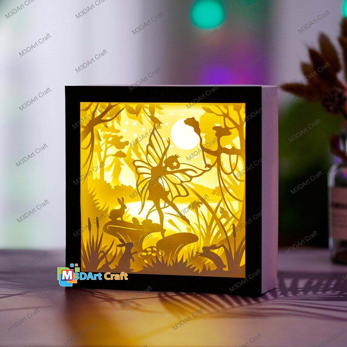 Fairy Shadow Box SVG - Fairy Lightbox PDF, SVG, Studio Templates, Paper ...