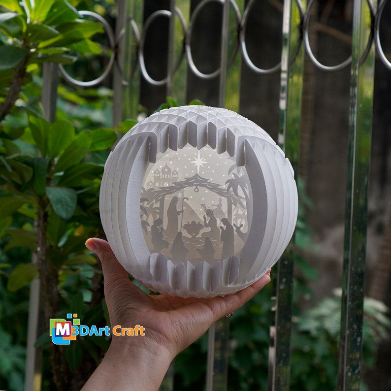 Nativity Scene Sphere Pop up SVG Silhouette Studio Templates - Etsy UK