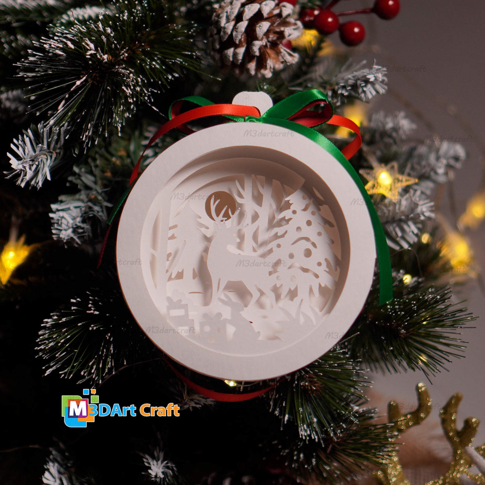 Paper Lantern Shadow Box SVG PDF Template for You DIY - Etsy