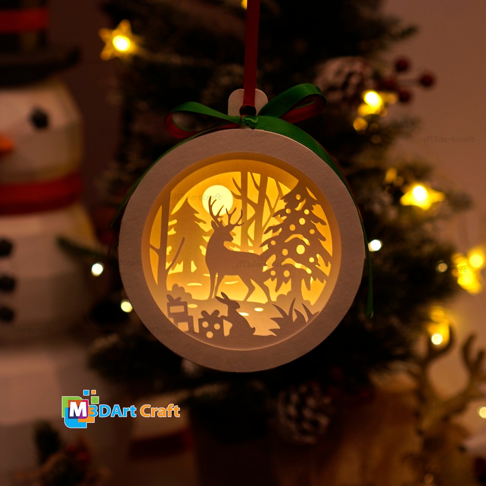 Paper Lantern Shadow Box SVG PDF Template for You DIY - Etsy