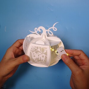 Boo Scene Pumpkin Lantern SVG for Cricut Joy Projects - Ghost Halloween ...