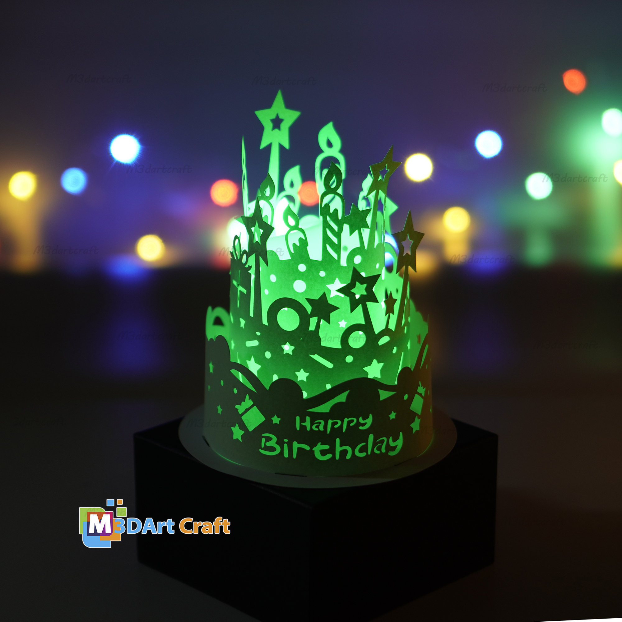 Happy Birthday Lanterns SVG Silhouette Studio Templates - Etsy Canada