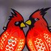 Couple Cardinal Bird Lantern PDF, SVG, Studio Templates - DIY Cardinal ...