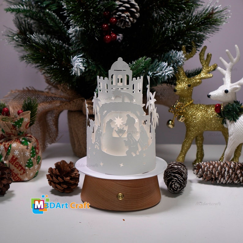 Nativity Scene Lantern V2 - Paper Lantern SVG for Cricut Projects Ideas ...
