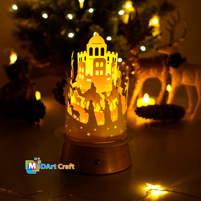 Nativity Scene Lantern V2 - Paper Lantern SVG for Cricut Projects Ideas ...