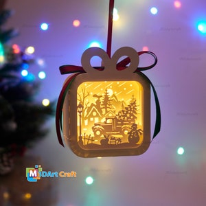 Pack 4 Paper Lantern Gift Box SVG Template for (Instant Download) - Etsy