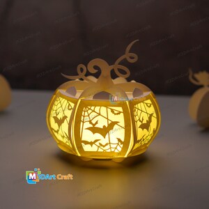 Bat Pumpkin Lantern SVG for Cricut Joy Projects - Halloween Lantern ...