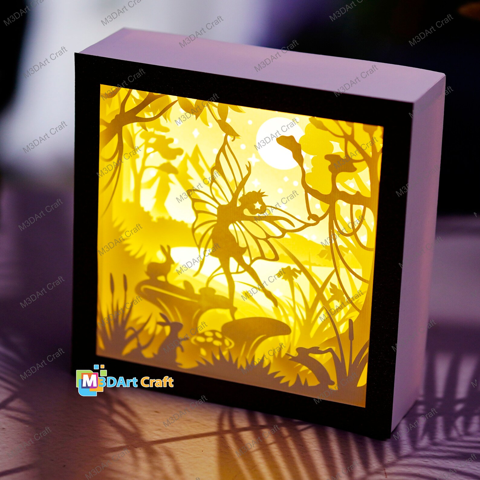 Fairy Shadow Box SVG - Fairy Lightbox PDF, SVG, Studio Templates, Paper ...