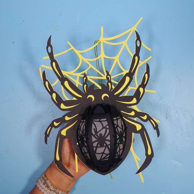 Set 3 Spider Lanterns PDF, SVG Templates Halloween Paper Cut Lamps ...