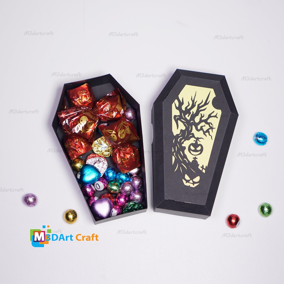 Pack 4 Coffin Box SVG Silhouette Studio Templates Creating - Etsy Australia