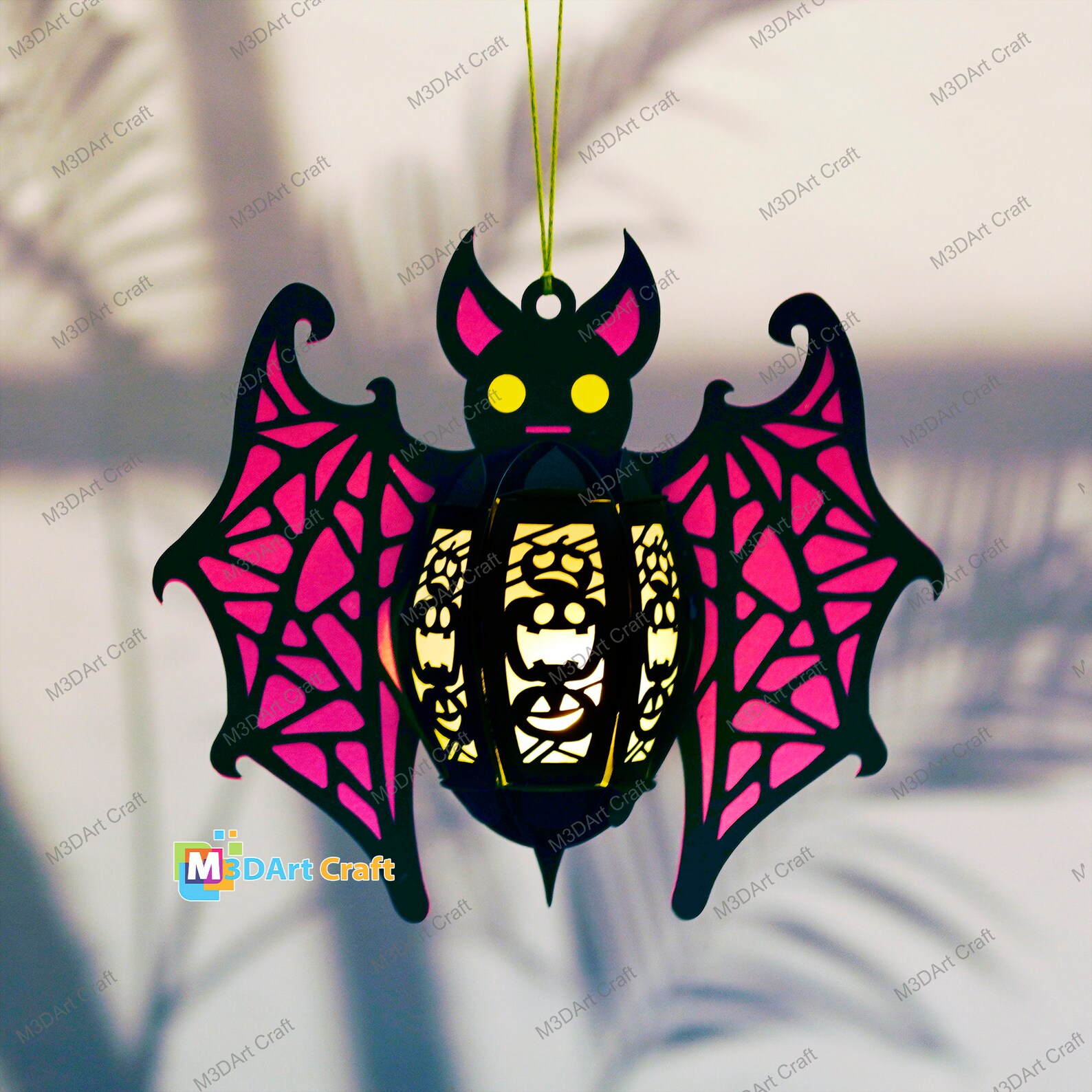 Set 3 Bat Lanterns PDF, SVG Templates for Cricut Project, Scanncut ...