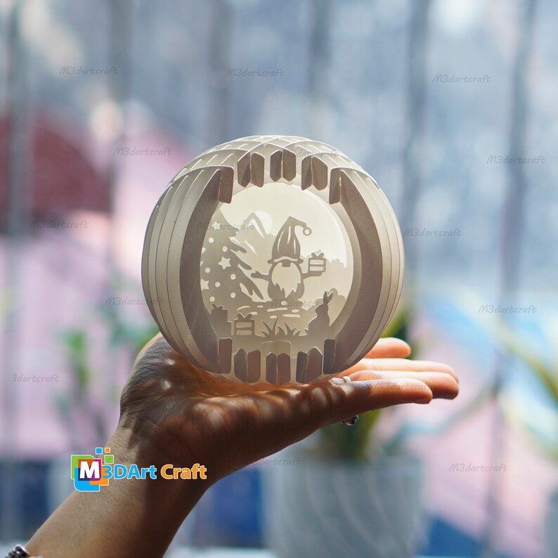 Cute Santa Claus Sphere Pop up SVG Silhouette Studio - Etsy