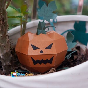 Pumpkin Candy Box SVG, Halloween Papercraft Template (PDF, Silhouette ...