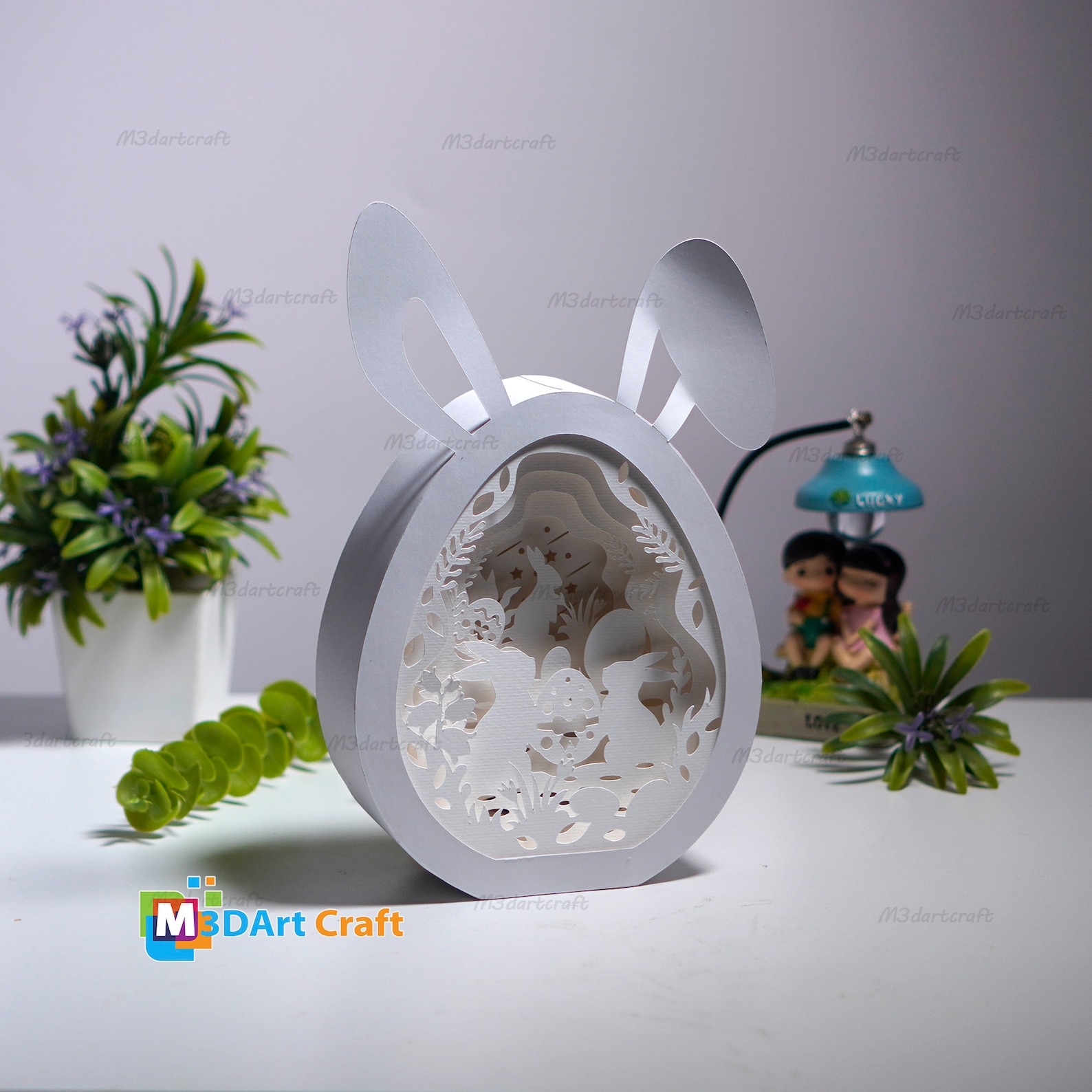 Pack 3 Happy Easter Eggs Shadow Box SVG for Cricut Projects, Easter ...