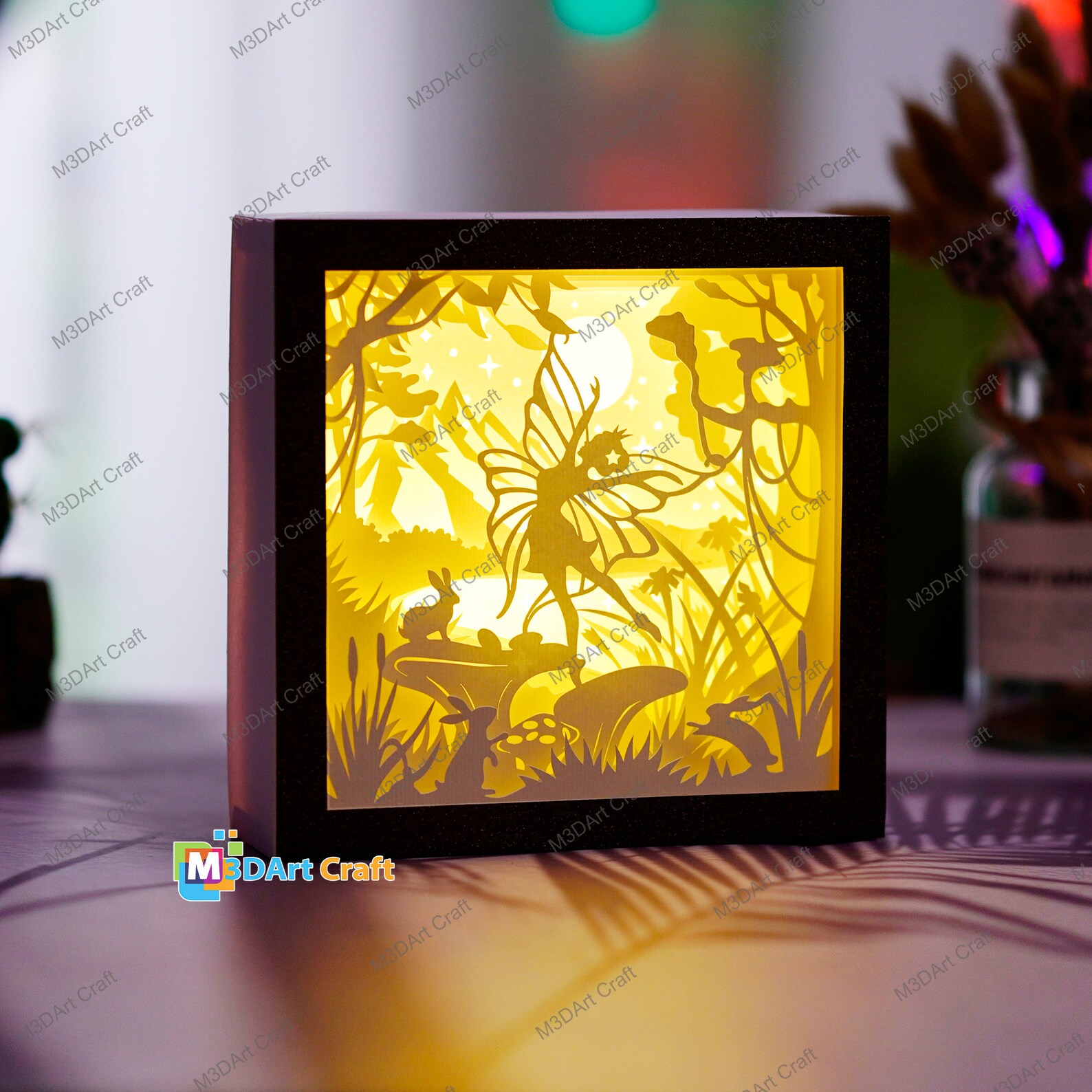 Fairy Shadow Box SVG - Fairy Lightbox PDF, SVG, Studio Templates, Paper ...