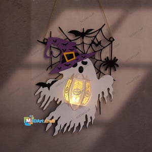 Set 3 Ghost Lanterns PDF, SVG Templates for Cricut Project, Scanncut ...