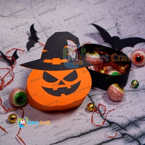 Set 2 Witch Pumpkin Candy Box SVG for Cricut Projects, Scanncut, Cameo ...