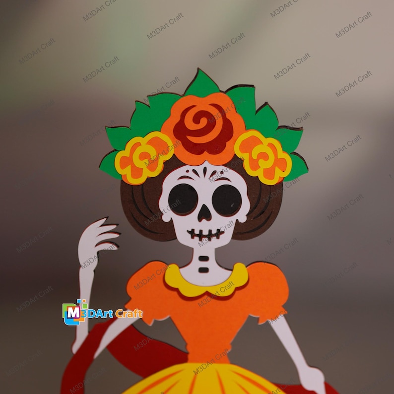 Pack 3 Catrina Lantern Templates – Halloween Day of the Dead SVG PDF ...