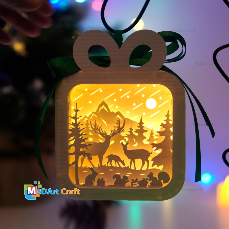 Pack 4 Paper Lantern Gift Box SVG Template for Cricut Projects - Etsy