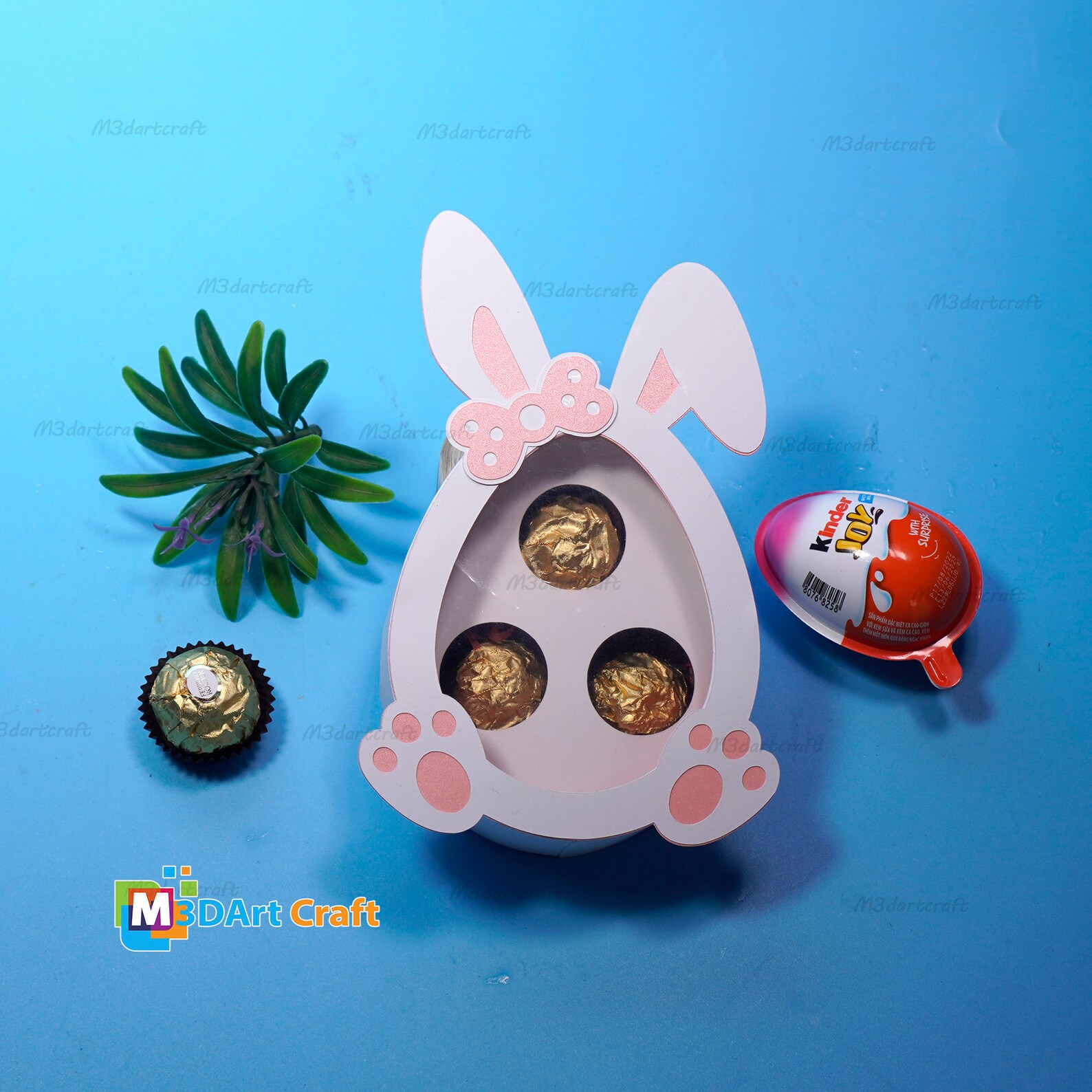 Bunny Easter Eggs Candy Box SVG for Cricut Projects, Scanncut, Cameo4 ...