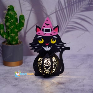 Cat Lanterns PDF, SVG Templates for Cricut Project - Paper Cutting DIY ...